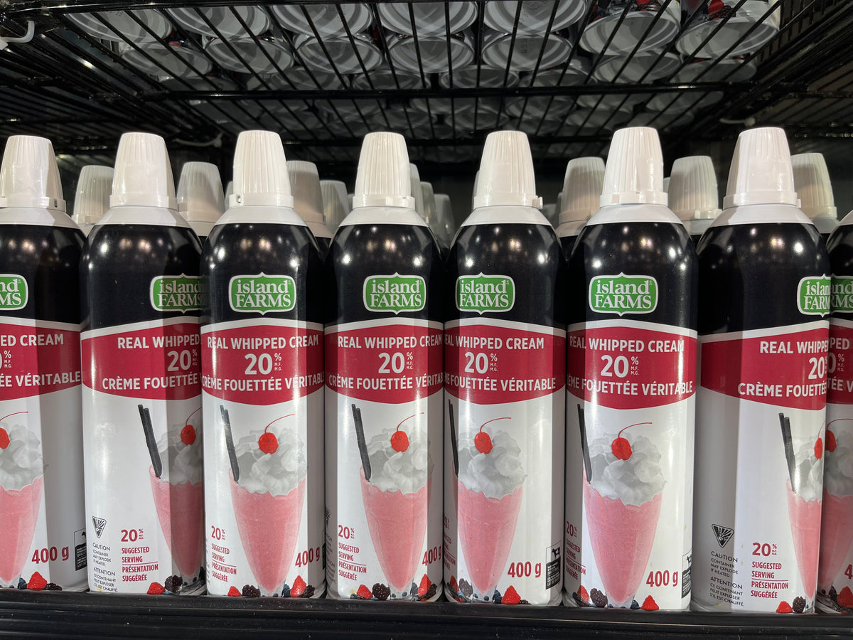 REAL WHIPPED CREAM CANS 400G– Krause Farms Ltd